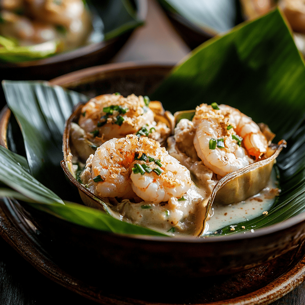 Pinais na Hipon (Filipino Coconut Shrimp Parcels) - Kusina Secrets