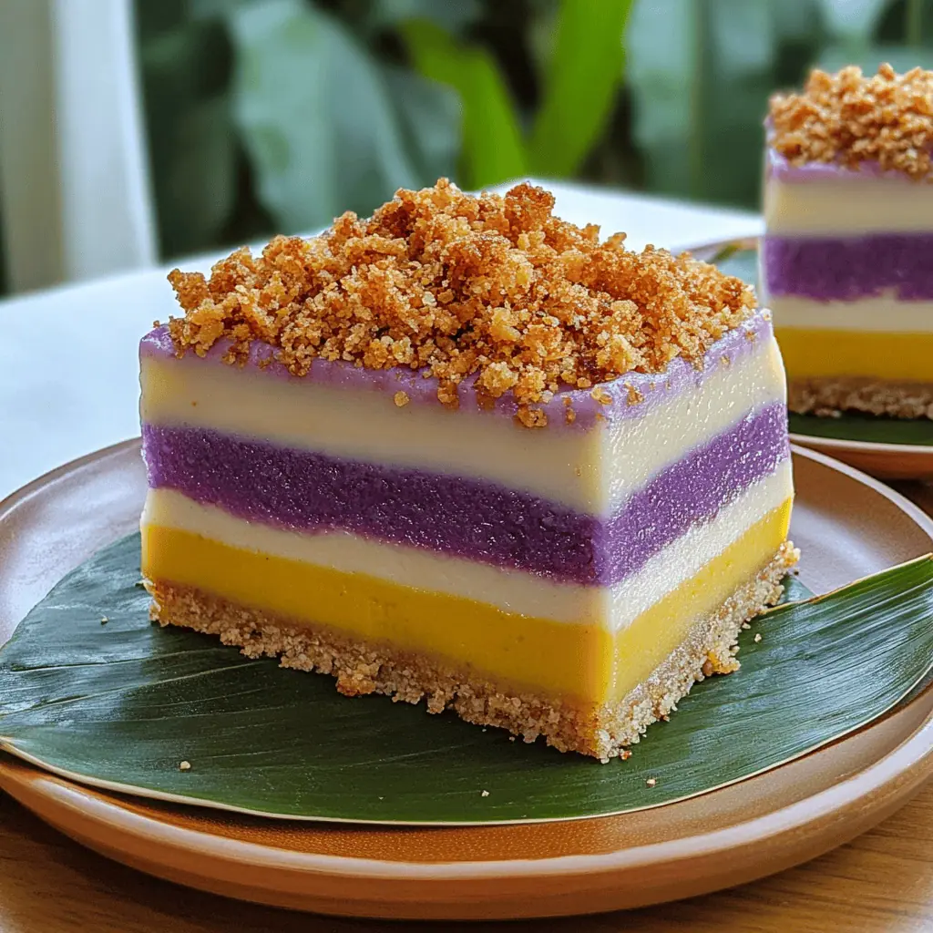 Sapin-Sapin (Filipino Layered Sticky Rice Cake) - Kusina Secrets