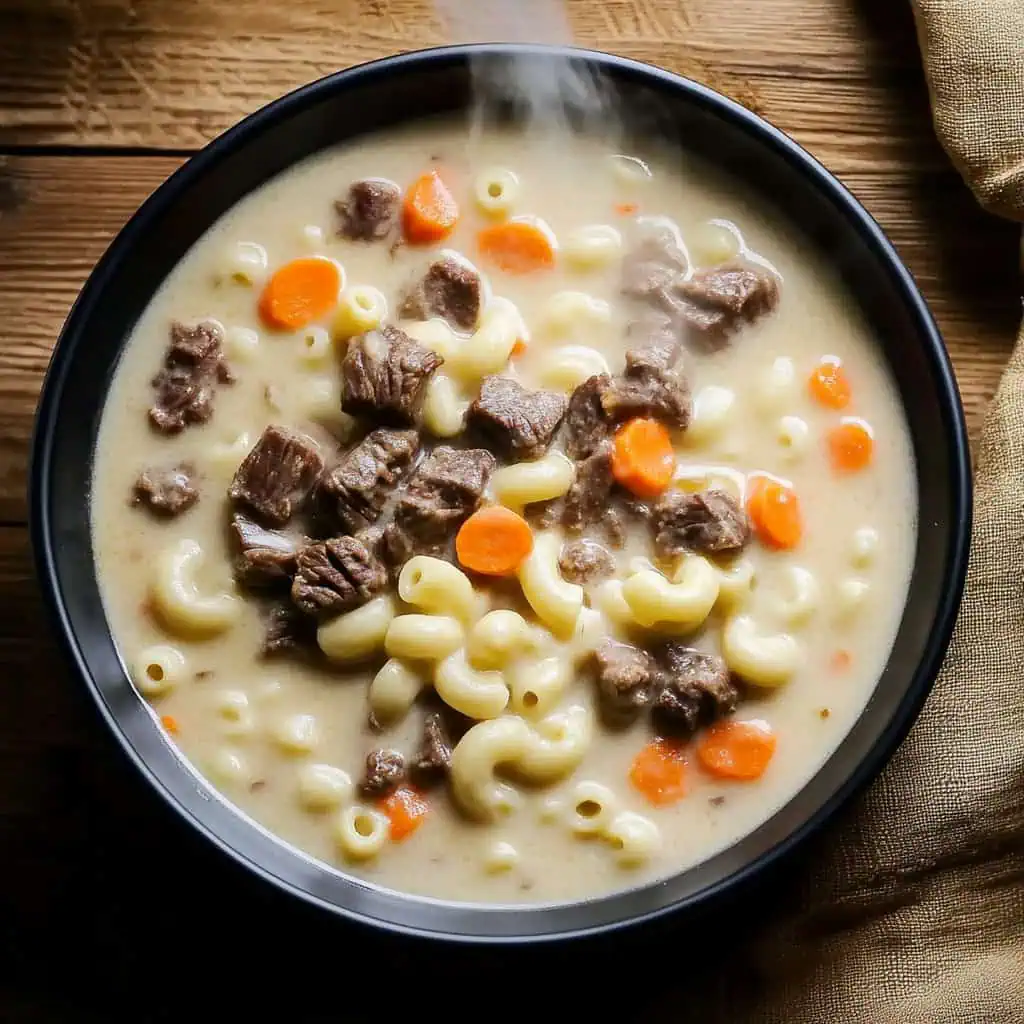 Beef Sopas (Filipino Creamy Beef Macaroni Soup) - Kusina Secrets
