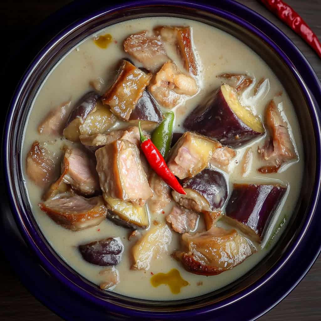 Ginataang Talong Recipe (Eggplant and Pork in Coconut Milk) - Kusina ...