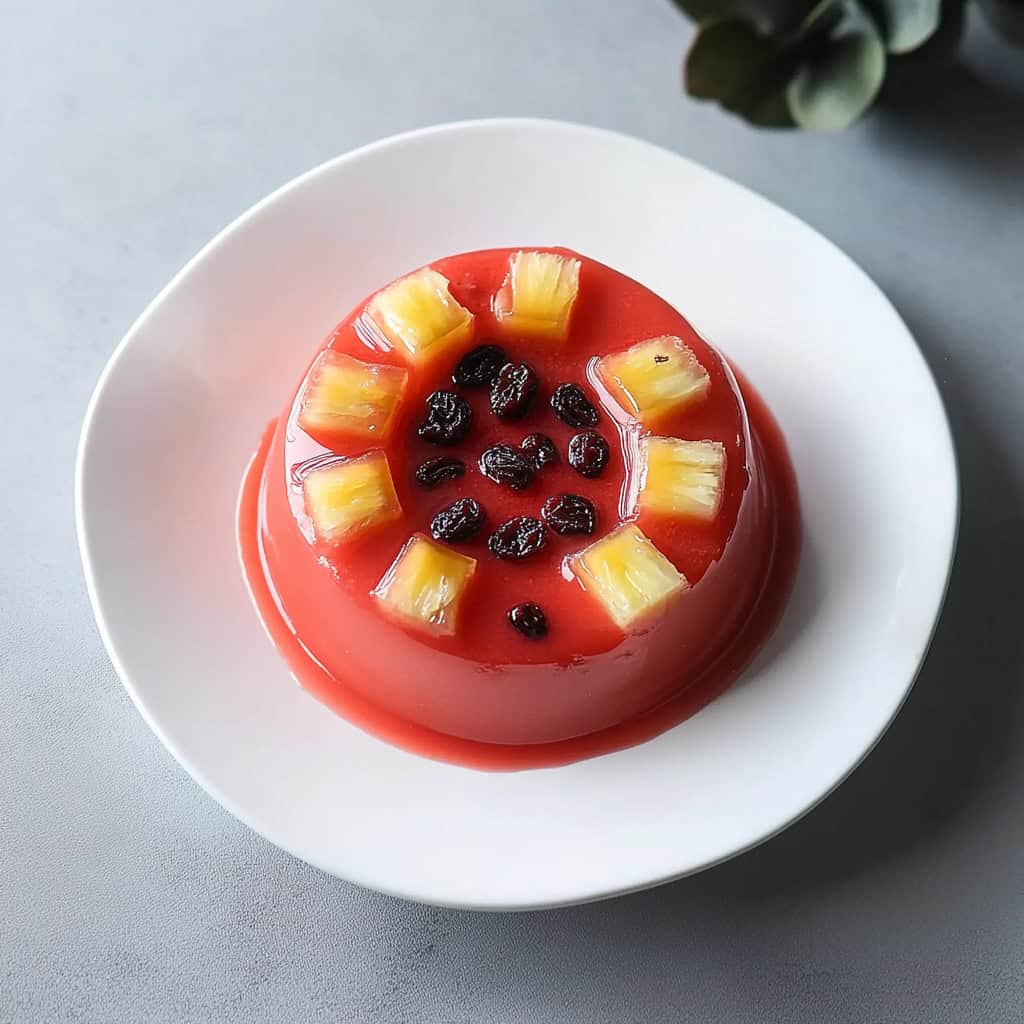 Creamy Pineapple Gulaman with Raisins - Kusina Secrets