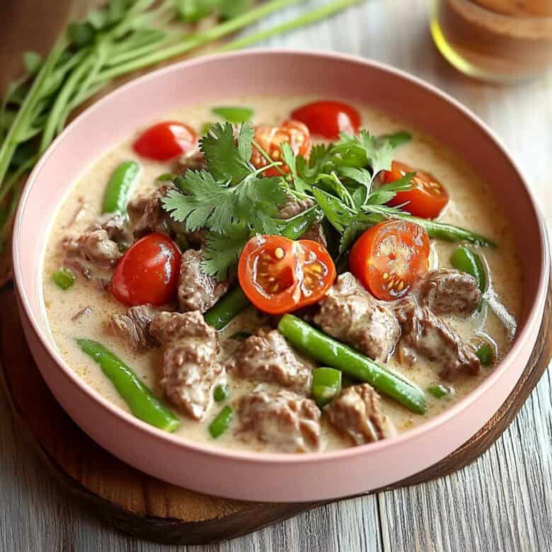 Beef Tinaktak (Chamorro Coconut Beef with Green Beans) - Kusina Secrets