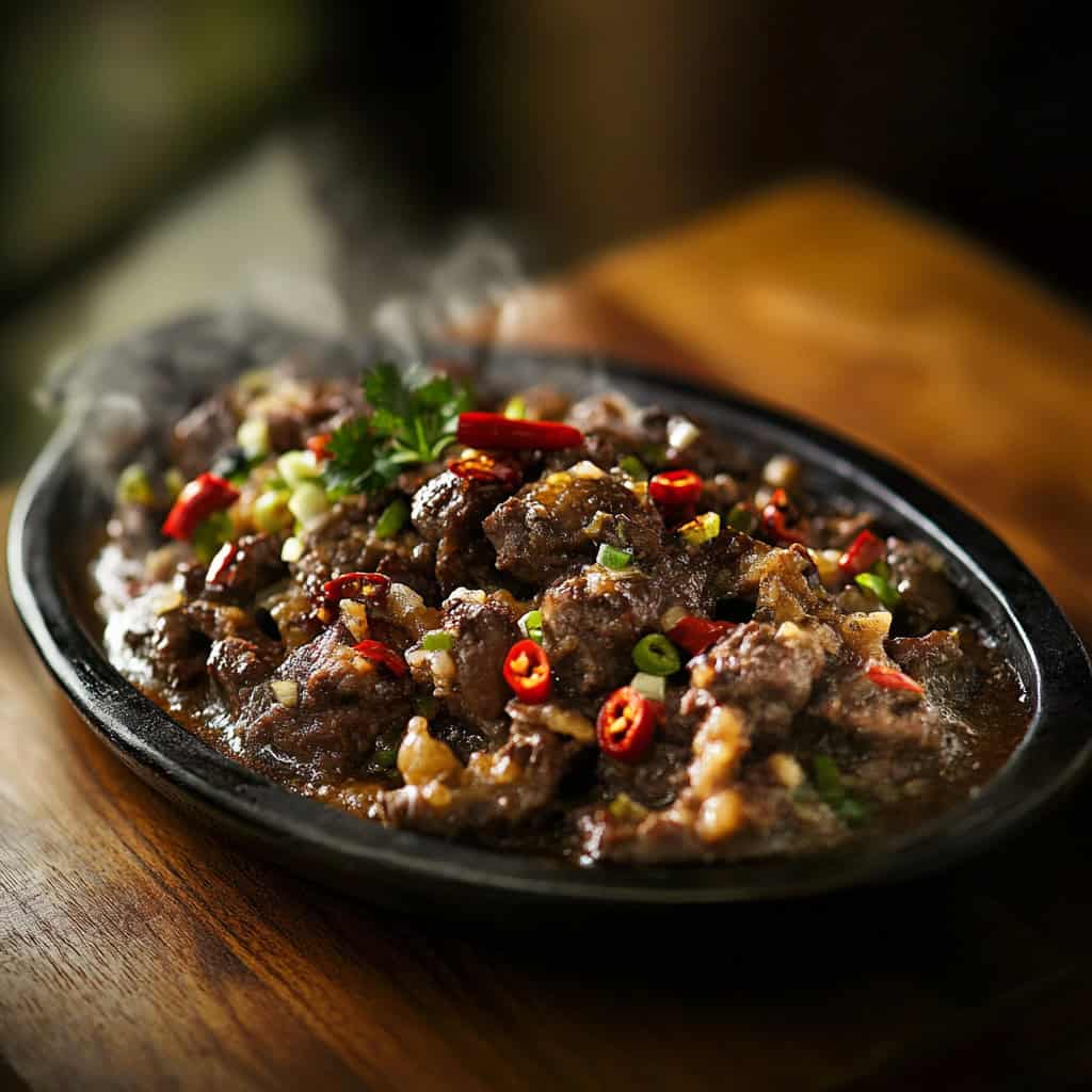 how to cook ground beef sisig